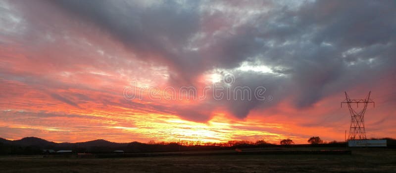 November Sunset in the City Park Stock Photo - Image of evening, nature ...