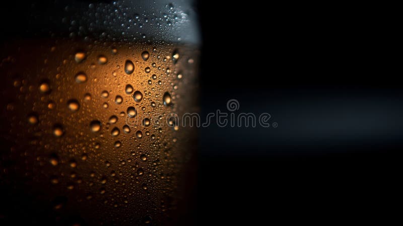 Cold Amber Drink in Glass stock illustration. Illustration of bubbles ...