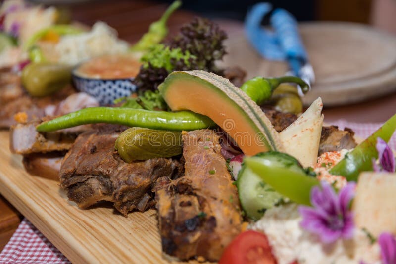 Cold Appetizer - Closeup Buffet Stock Photo - Image of party, platter ...