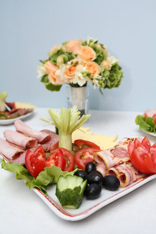 Cold appetizers stock photo. Image of dish, garnished - 26436086