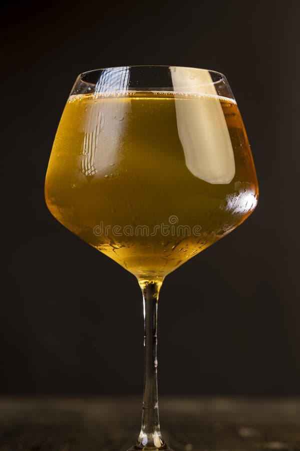 Cold Apple Juice Drink in a Clear Glass Stock Photo - Image of detail ...
