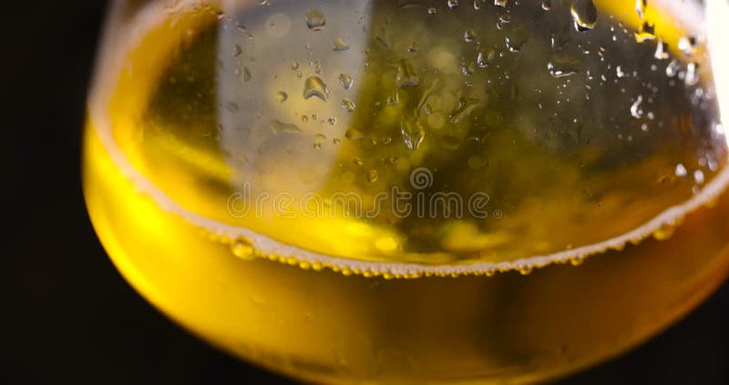 Cold Apple Juice Drink in a Clear Glass Stock Video - Video of clear ...