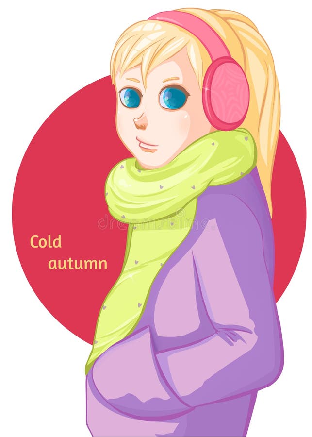 Cold autumn. stock vector. Illustration of digital, cartoon - 79019468