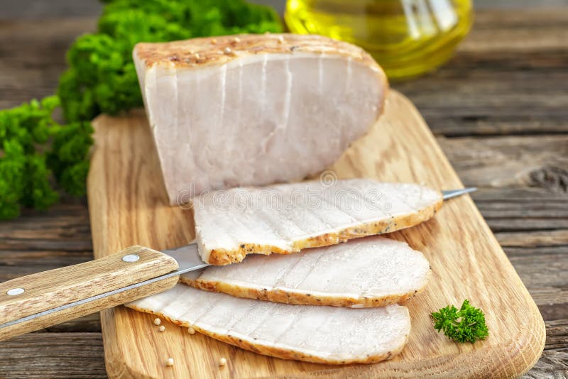 Cold baked pork stock image. Image of food, closeup, lunch - 34724453