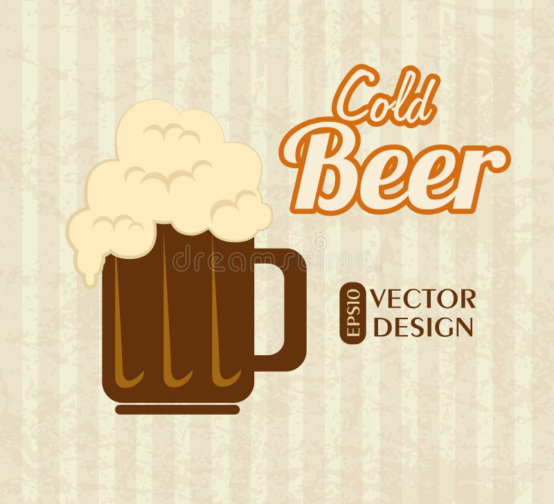 Cold beer stock vector. Illustration of decorative, emblem - 34232956