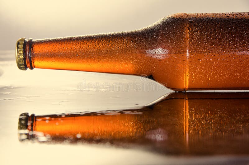 Cold Beer Bottle. Fresh Beer Bottle Concept Stock Photo - Image of ...