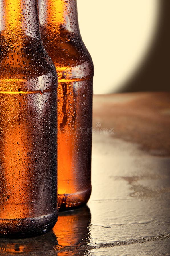 Cold Beer Bottles. Fresh Beer Bottles Concept Stock Image - Image of ...