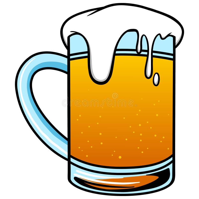 Cold Beer stock vector. Illustration of pint, black, drawing - 53436029