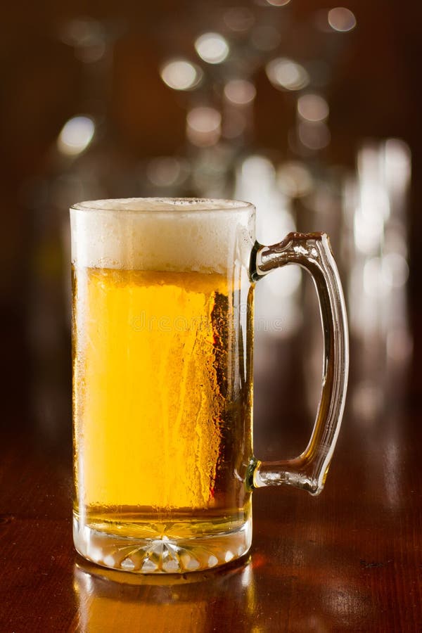 Cold beer in a mug stock photo. Image of german, cold - 30184812