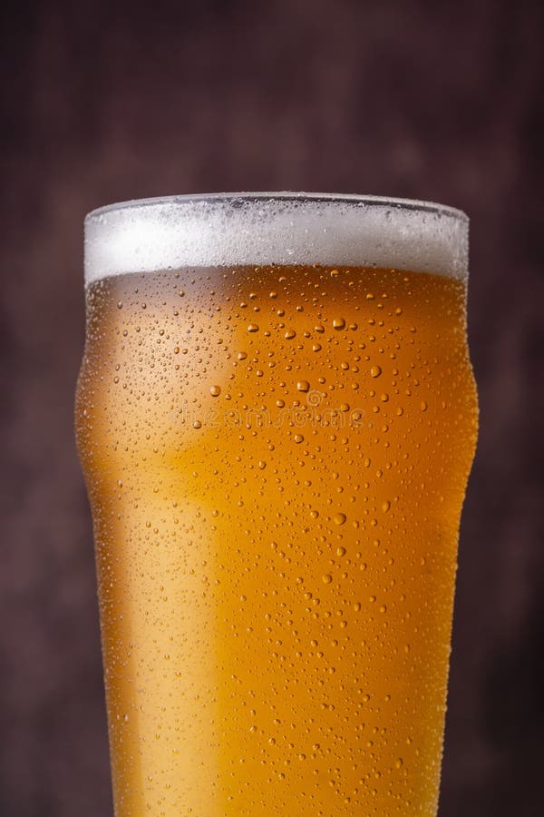 Cold beer in a glass stock image. Image of detail, alcohol - 185183671