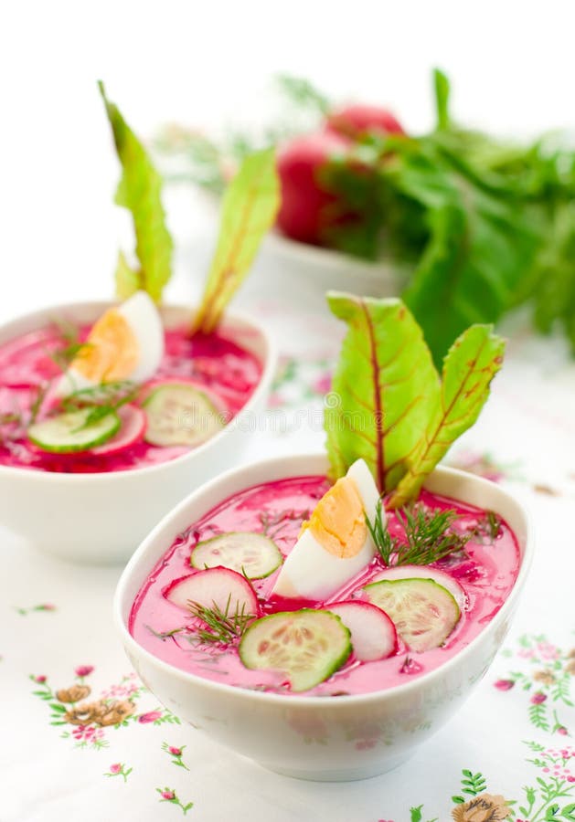 Cold beet soup stock photo. Image of dill, vegetable - 14481664