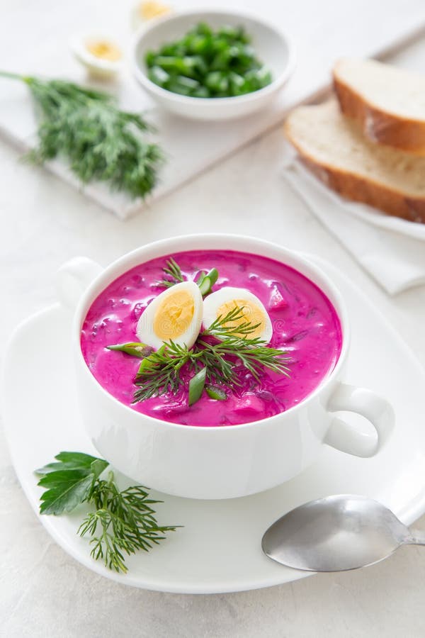 Cold beetroot soup stock image. Image of beetroot, healthy - 175690631