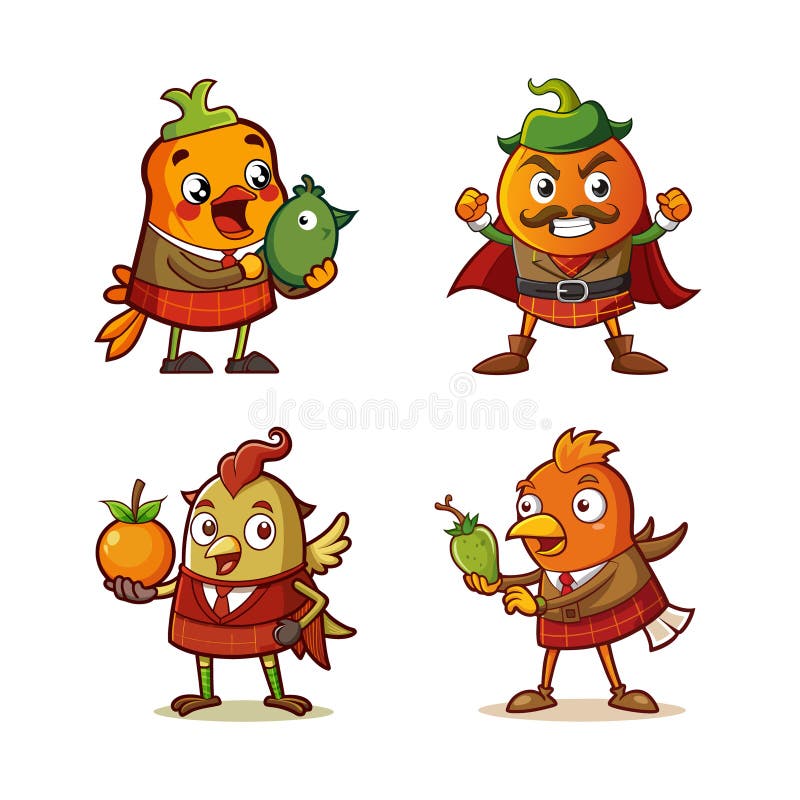 Cold Bell Pepper Vegetable Bird Illustration Stock Vector ...