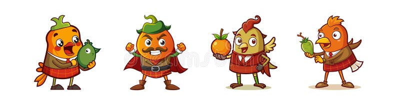 Cold Bell Pepper Vegetable Bird Illustration Stock Vector ...