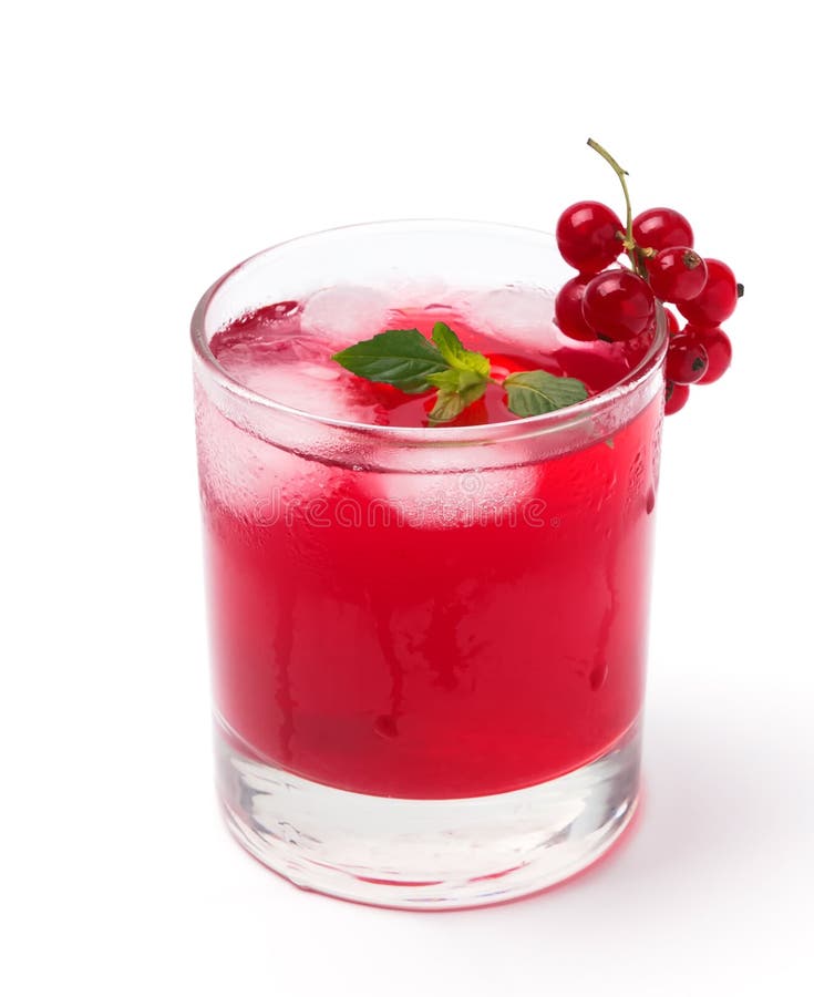Cherry Drink with Crushed Ice Stock Photo - Image of dehydration, glass ...