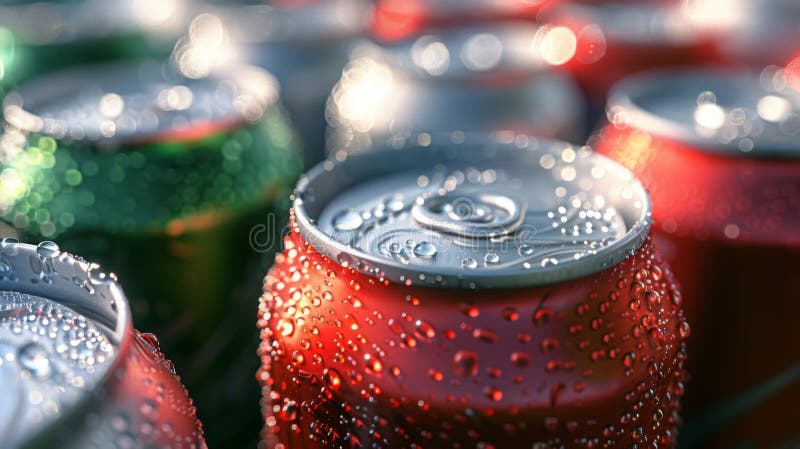 The Cold Beverage Cans.AI Generated Image Stock Image - Image of ...