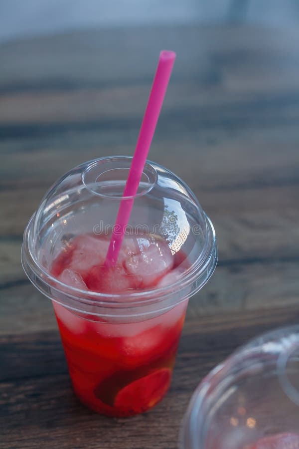 Cold Beverage, Ice Tea Hibiscus Mocktail Stock Photo - Image of focused ...
