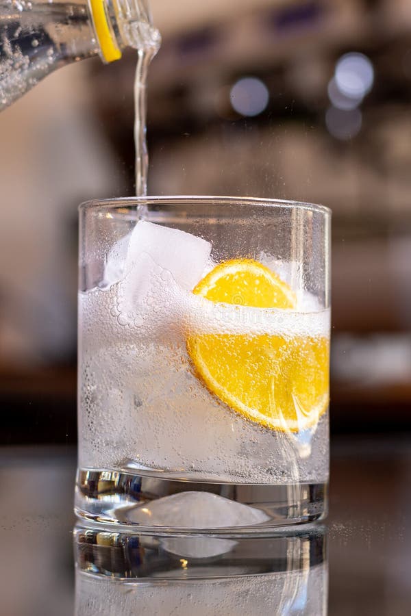 Cold beverage with lemon stock image. Image of lemon - 231703623