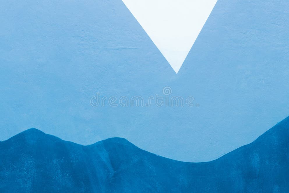 Cold Blue Cool Shade Tint Abstract View Wall Design Rock Mountain ...