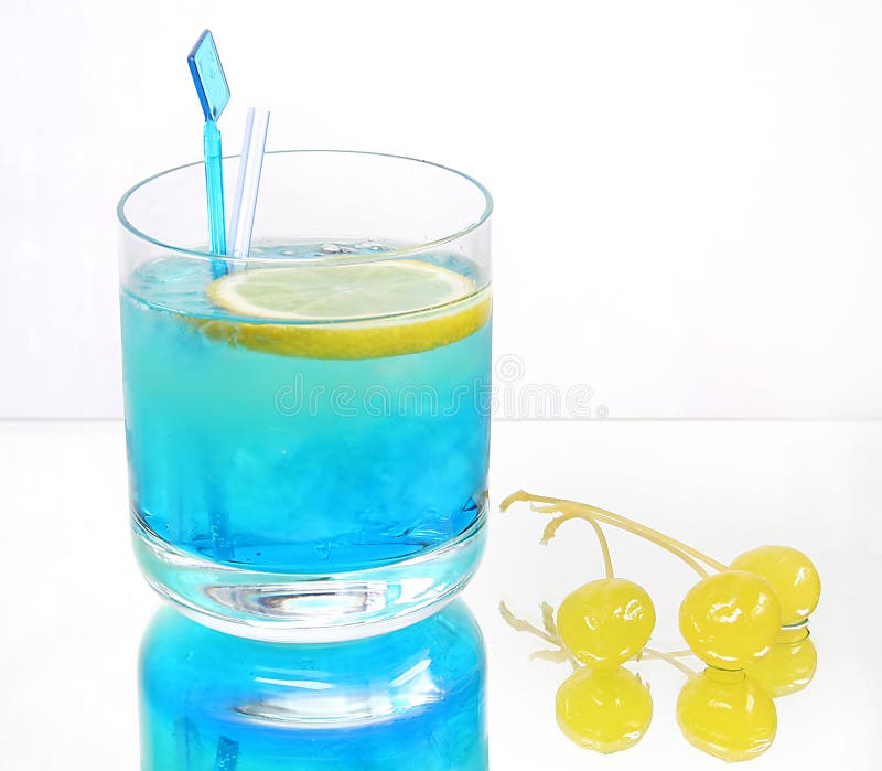 Cold blue drink stock image. Image of drink, drunk, yellow - 1784217