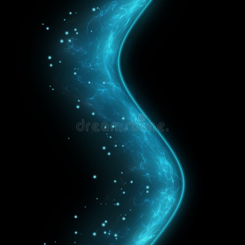 Cold blue fire with spark stock illustration. Illustration of exploding ...