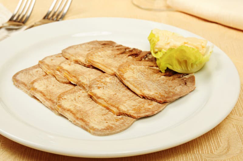 Cold boiled pork stock image. Image of gourmet, serving - 27411991