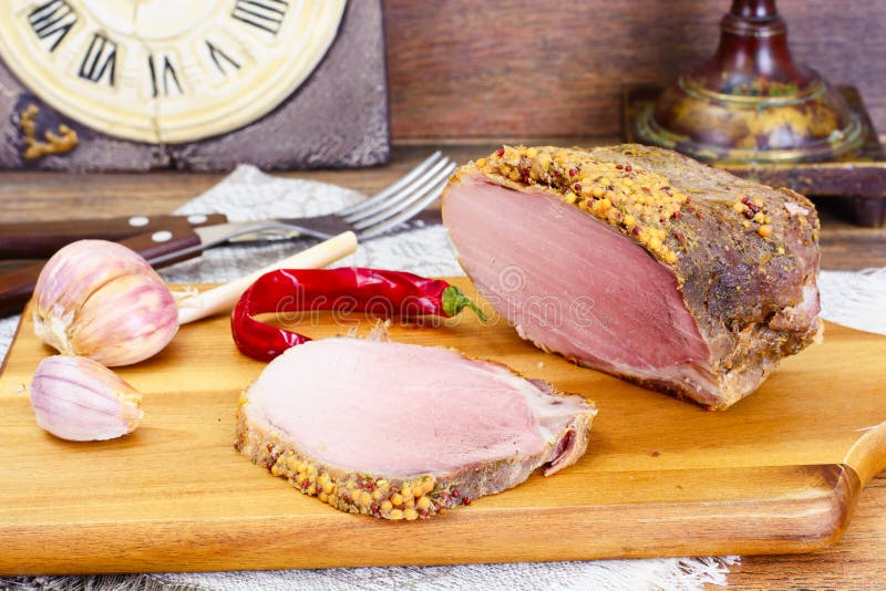 Cold Boiled Pork with Spice Stock Photo - Image of leaf, gourmet: 69188056