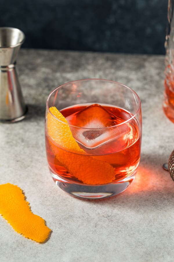 Cold Boozy Gin Negroni Cocktail Stock Photo - Image of italian ...