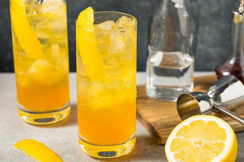 Cold Boozy Lemon Suze Tonic Cocktail Stock Photo - Image of fresh ...