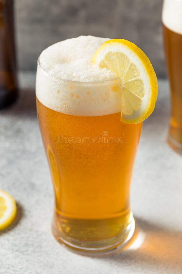 Cold Boozy Refreshing Lemon Beer Shandy Stock Image - Image of ...