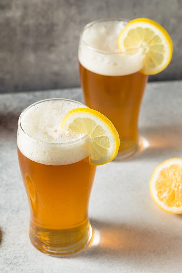 Cold Boozy Refreshing Lemon Beer Shandy Stock Photo - Image of froth ...