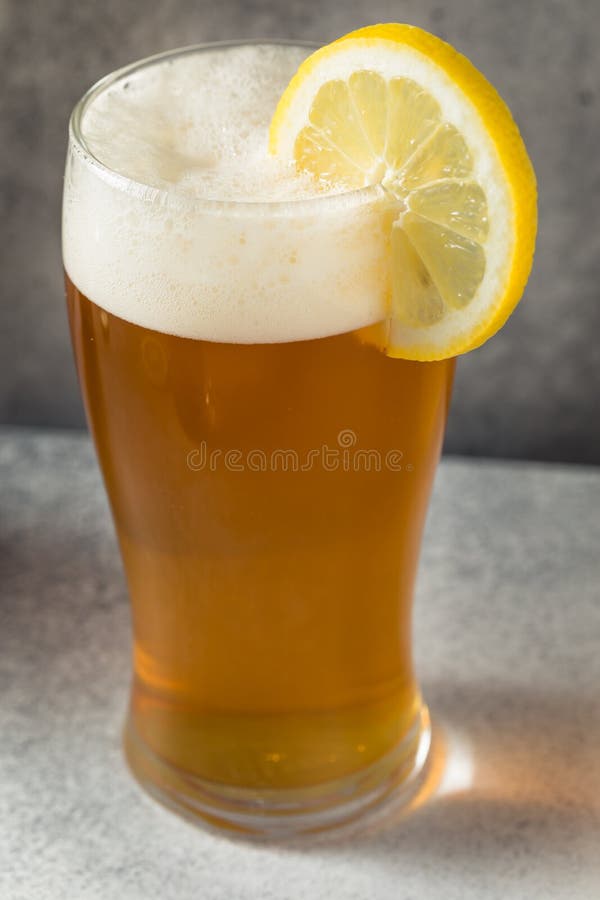 Cold Boozy Refreshing Lemon Beer Shandy Stock Image - Image of pint ...