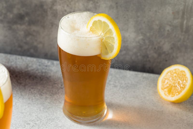 Cold Boozy Refreshing Lemon Beer Shandy Stock Image - Image of alcohol ...