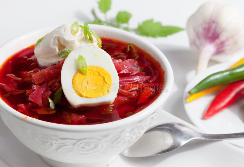Cold Borsch Soup stock photo. Image of russia, garnish - 25952296