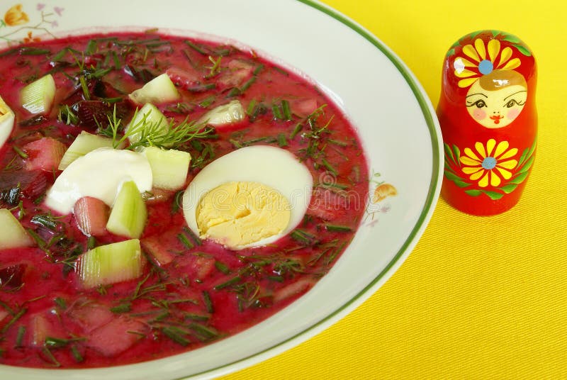 Cold borscht (borshch) stock image. Image of root, bowl - 10183023