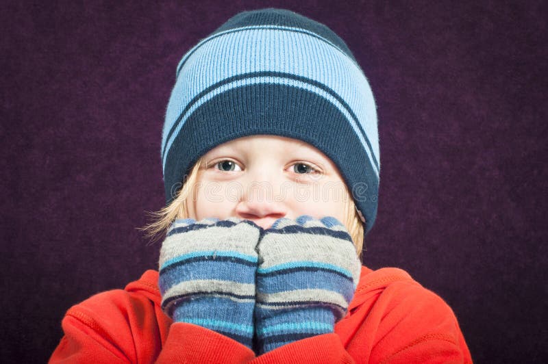 Boy in winter clothes stock image. Image of blond, outerwear - 28453123
