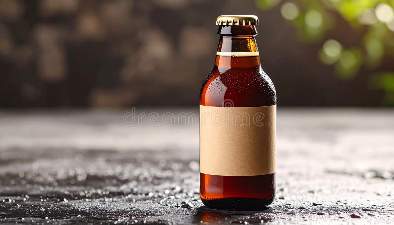 Cold Brew Bottle on Concrete Stock Illustration - Illustration of ...