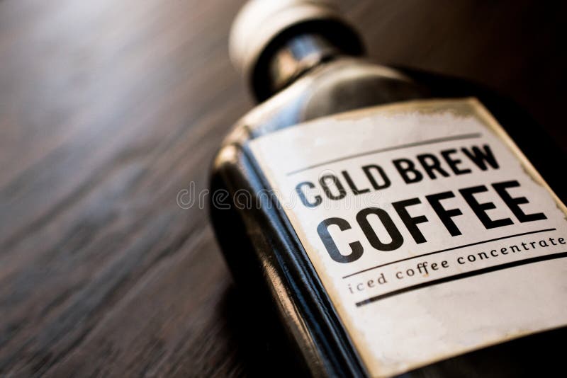 Cold Brew Coffee in a Bottle. Stock Photo - Image of glass, brewed ...