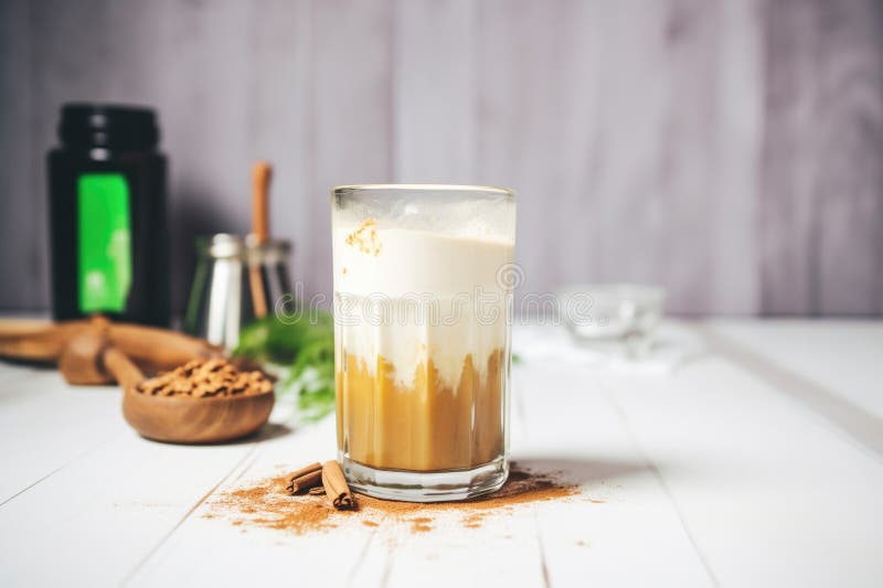 Cold Brew Coffee with Oat Milk, Side View Stock Photo - Image of cold ...