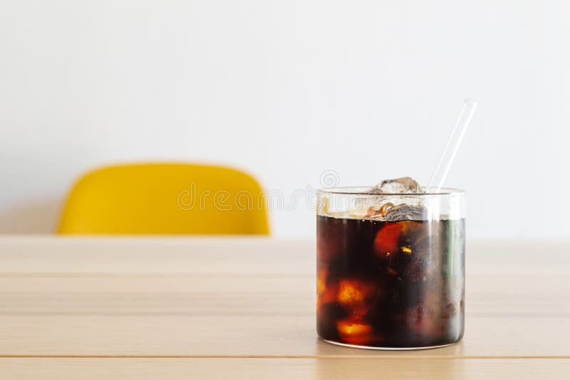 Cold Brew Coffee on White Wooden Table Stock Photo - Image of espresso ...