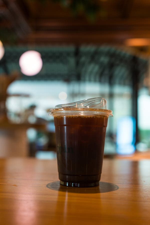 Cold Brew Coffee on the Wood Table in Cafe Shop Stock Image - Image of ...
