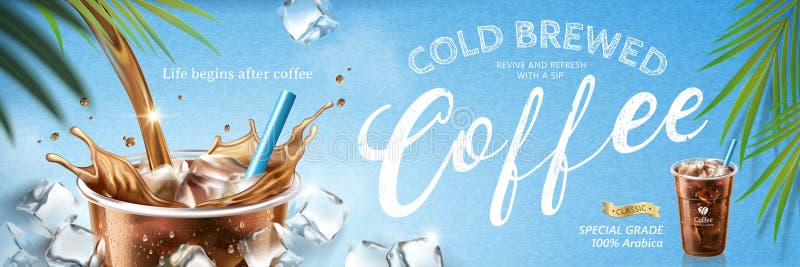 Ice Coffee Banner Ads Stock Illustrations – 30 Ice Coffee Banner Ads ...