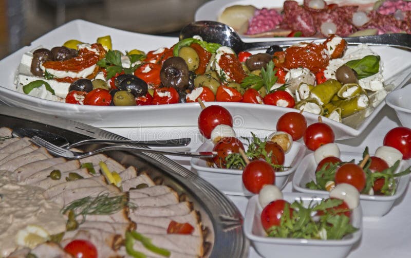 Cold Buffet with Various Delicacies Stock Image - Image of cold, buffet ...