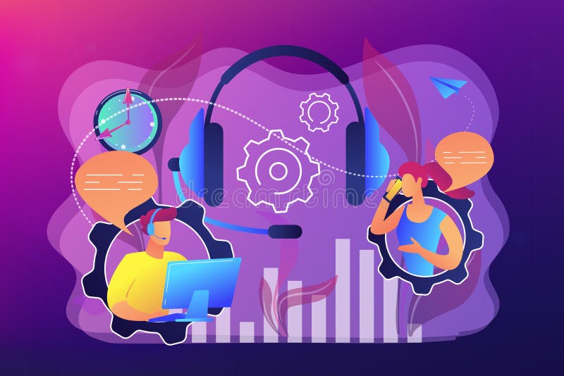 Cold Calling Concept Vector Illustration. Stock Vector - Illustration ...