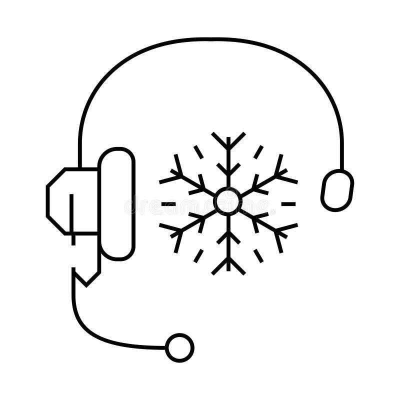 Cold Calling Line Icon Vector Illustration Stock Vector - Illustration ...