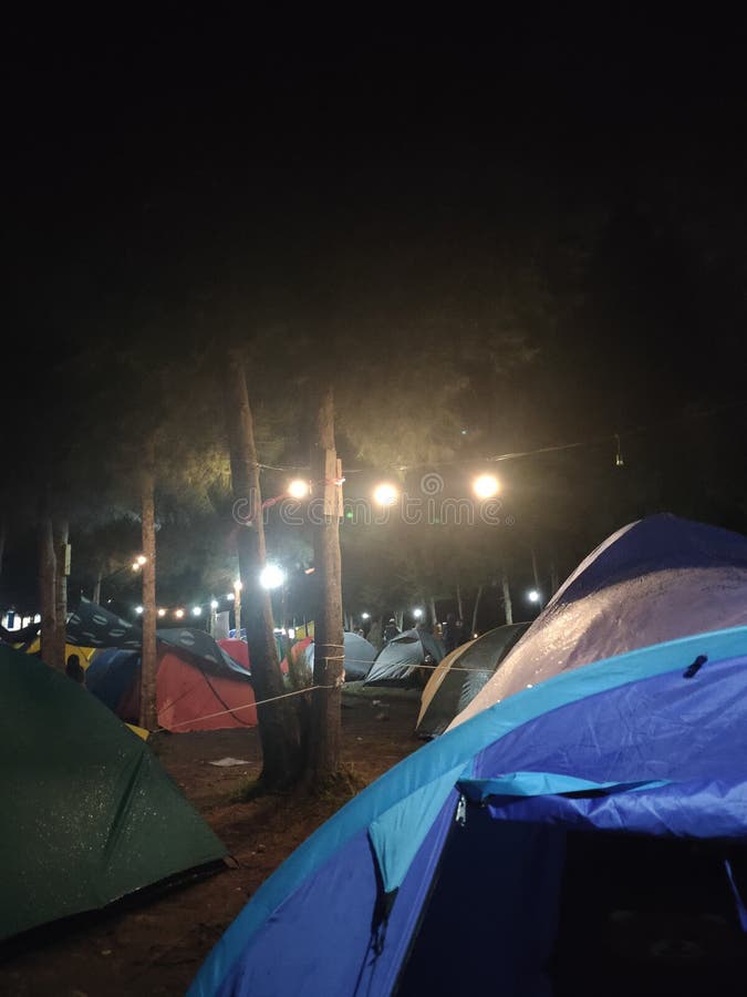 Cold camp at night stock image. Image of evening, sunlight - 261753117