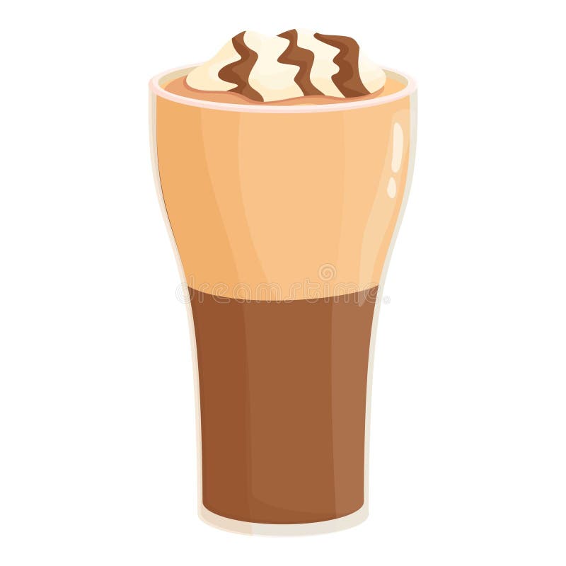 Cold Cappuccino Icon Cartoon Vector. Coffee Drink Stock Vector ...