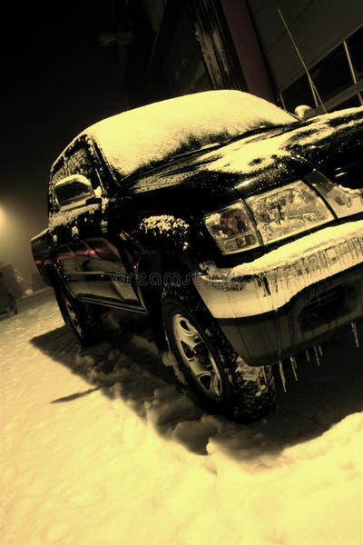 Cold car stock photo. Image of parked, dark, vehicle, icicles - 483350