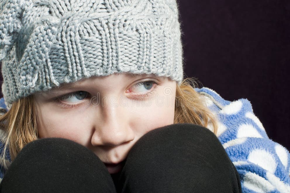 Cold child stock image. Image of lips, girls, winter - 28501009