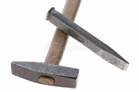 Cold chisel and hammer stock image. Image of metallic - 9233175